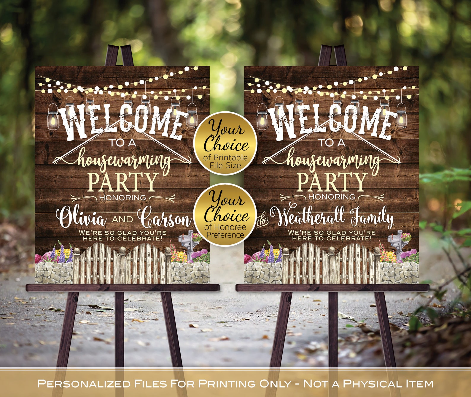 Housewarming Party Welcome Sign Printable Garland Lights and - Etsy