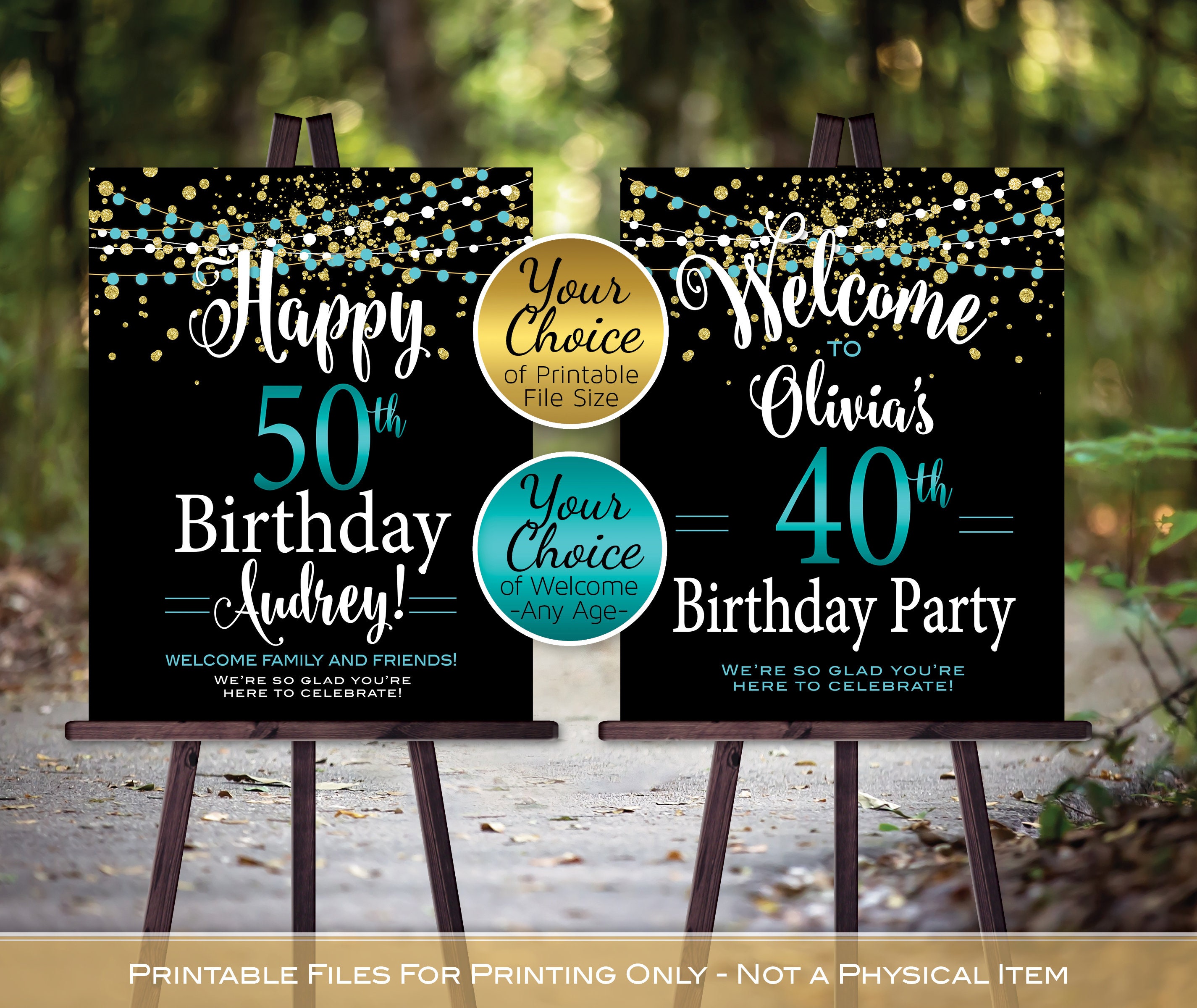 Decorations Tropical Party Welcome Sign Printable Birthday Welcome Sign ...