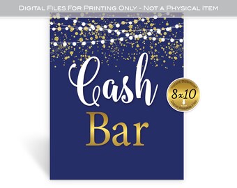 Cash Bar Table Sign - Etsy