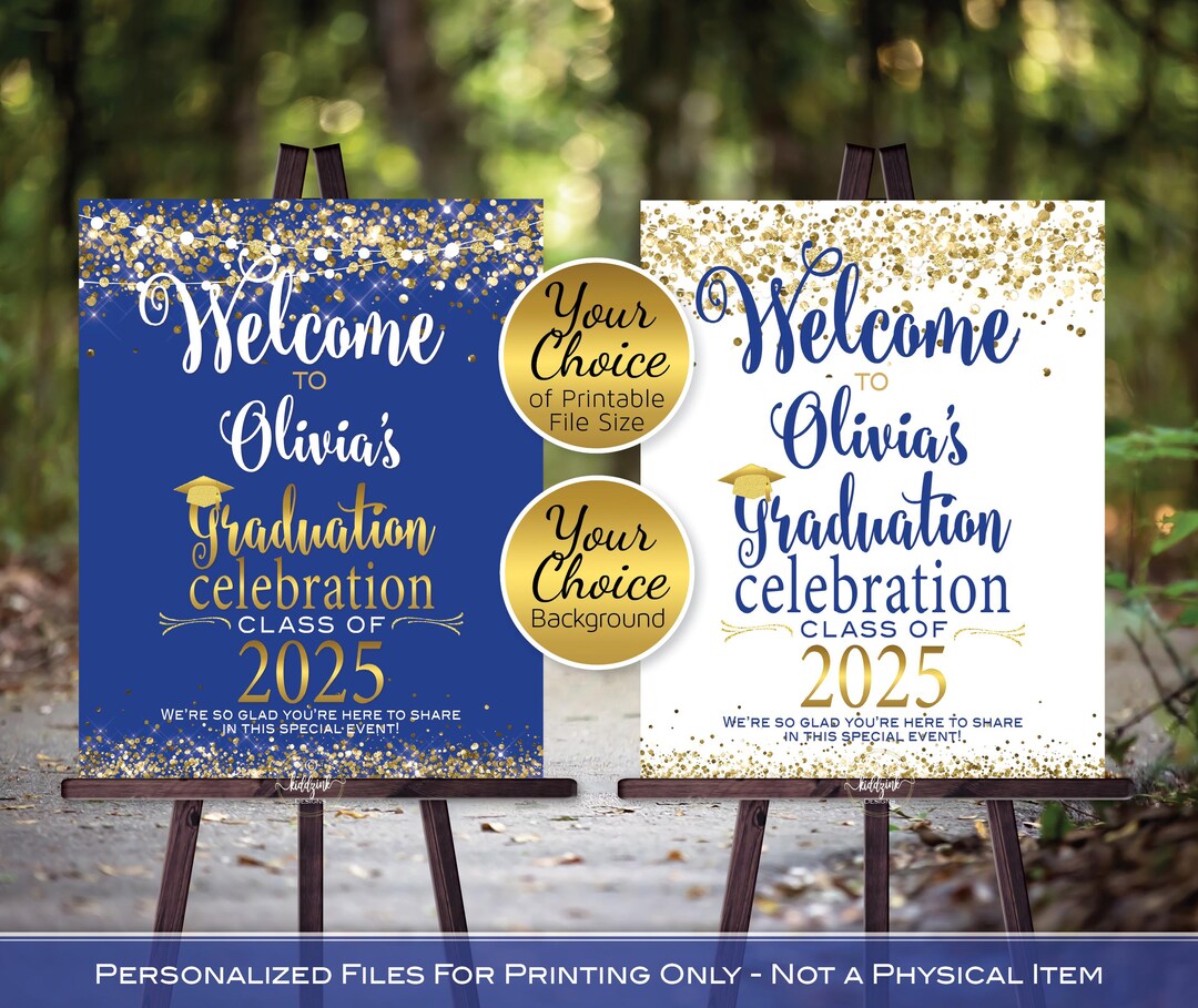 Graduation Celebration Party Personalized Welcome Sign Printable ...