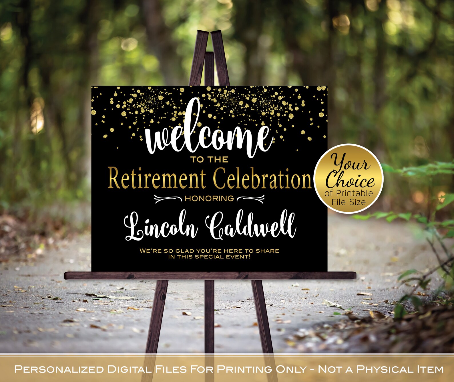 Retirement Celebration Party Welcome Sign Printable - Etsy