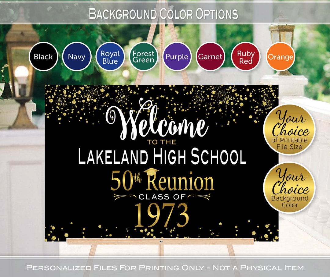 Class Reunion Landscape Welcome Sign Print-ready File | Class of ...