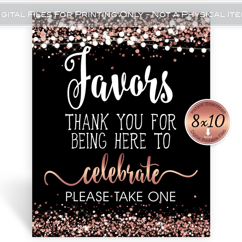 Rose Gold Party Favors - Etsy