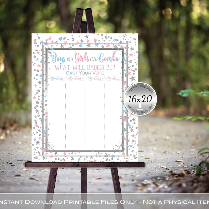 Gender Reveal Triplet - Etsy