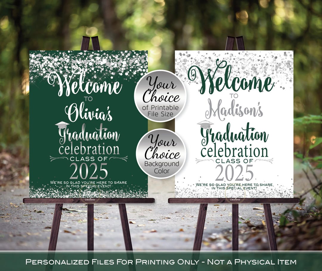 Graduation Celebration Party Personalized Welcome Sign Printable ...