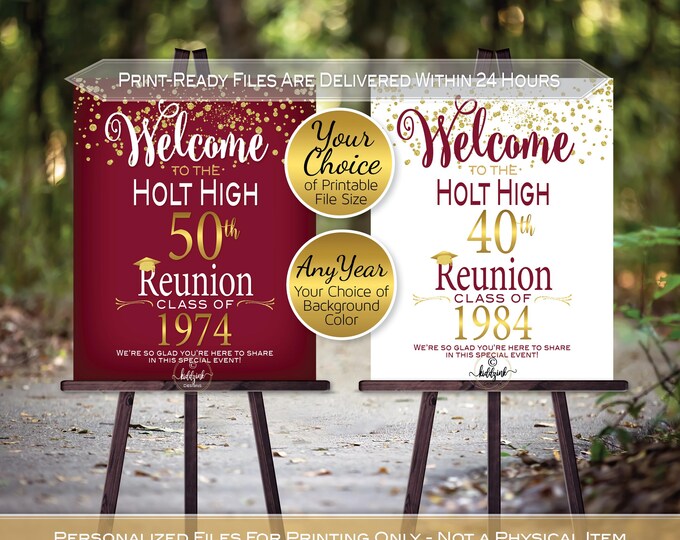 Class Reunion Welcome Poster Add on Custom Digital File - Etsy