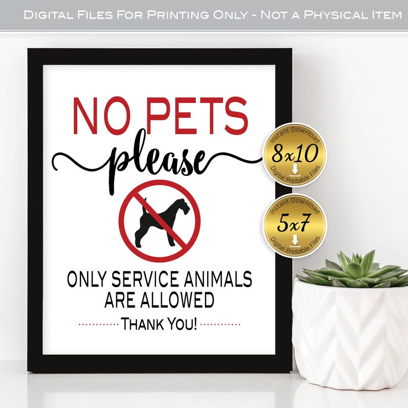 No Pets Allowed Sign - Etsy