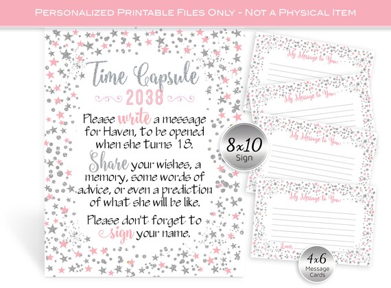 Twinkle Time Capsule and Message Cards for First Birthday | Etsy