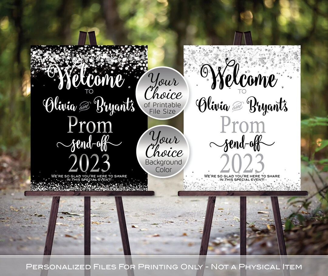Prom Send-off Party Personalized Welcome Sign Printable - Etsy