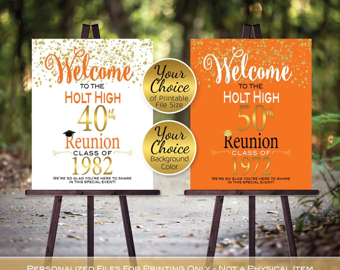 Class Reunion Welcome Poster Add on Custom Digital File - Etsy