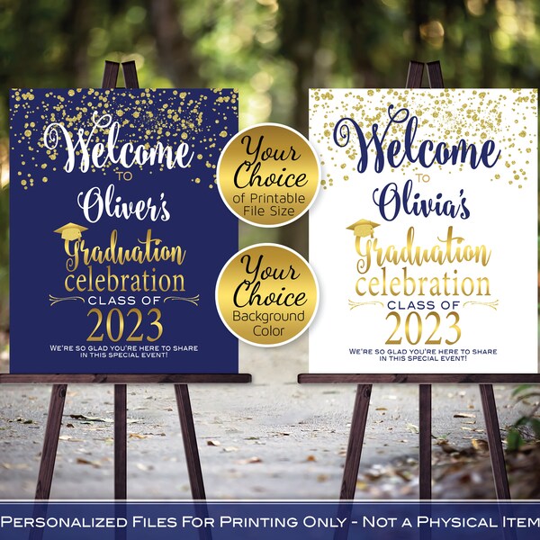 Blue Gold Graduation - Etsy