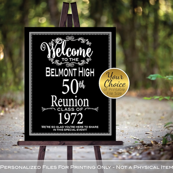 Class Reunion Welcome Sign - Etsy