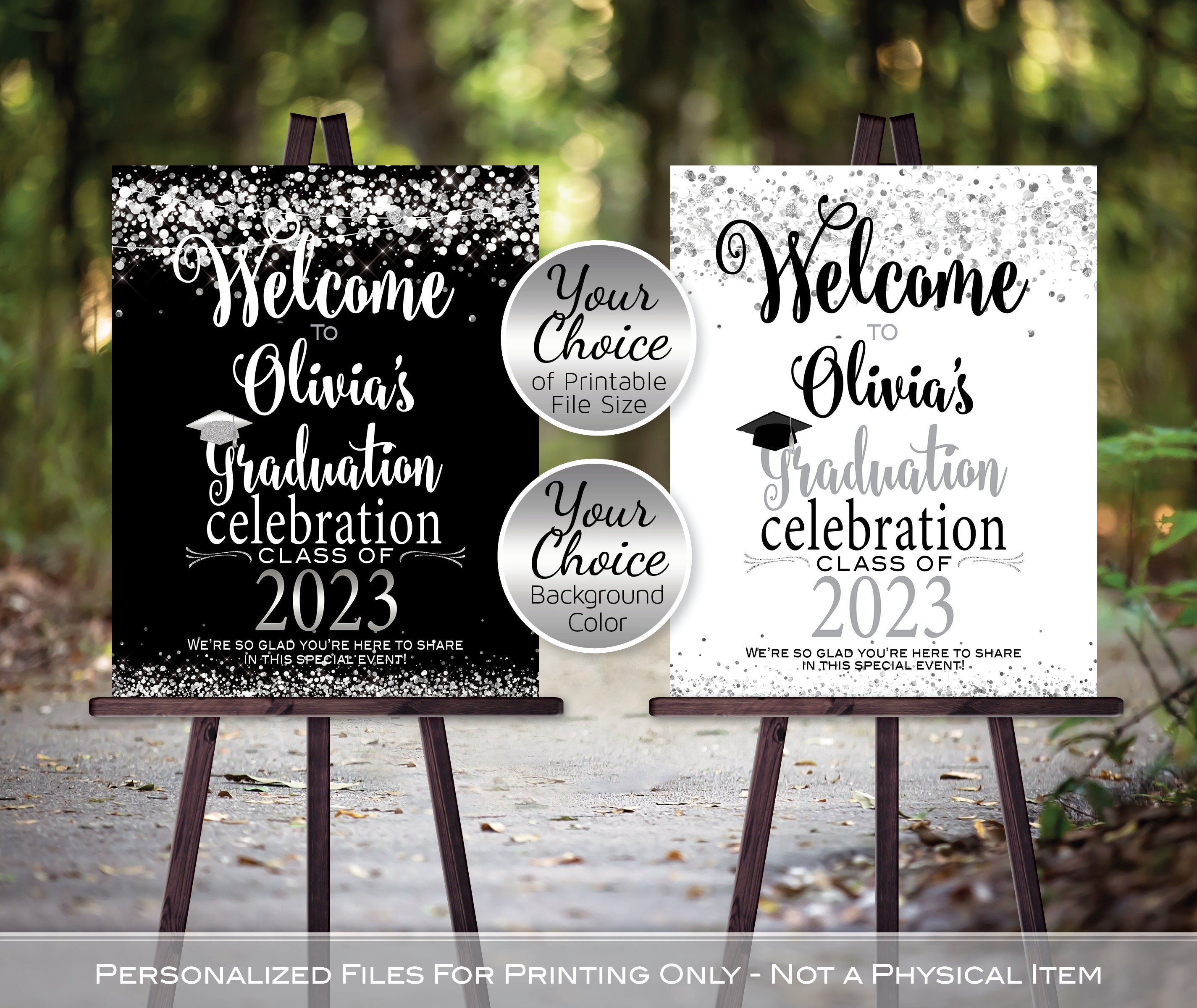 Graduation Celebration Personalized Welcome Sign Printable - Etsy