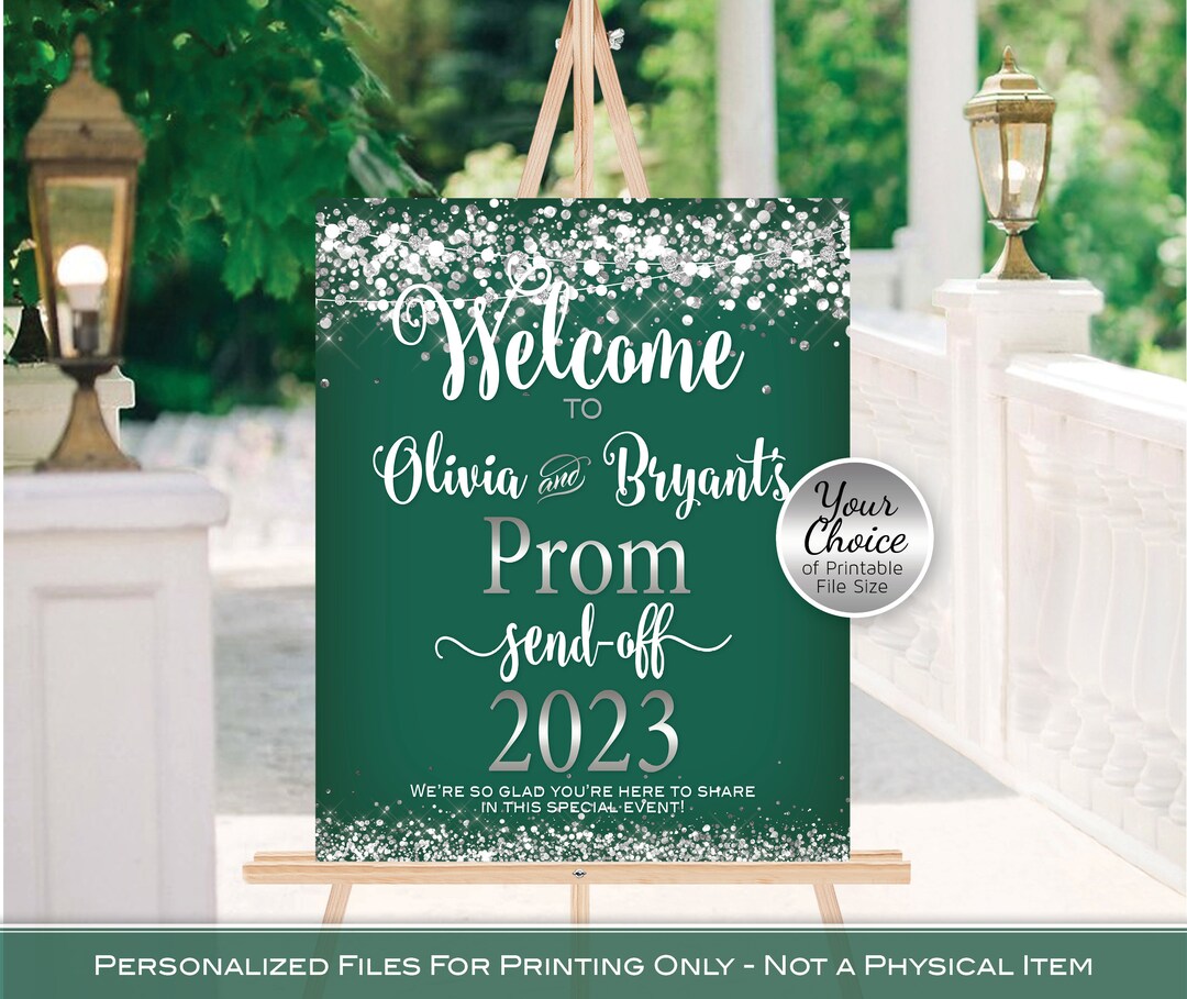 Prom Send-off Party Personalized Welcome Sign Printable - Etsy