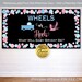 Wheels or Heels Gender Reveal Backdrop PDF File Blue Pink - Etsy