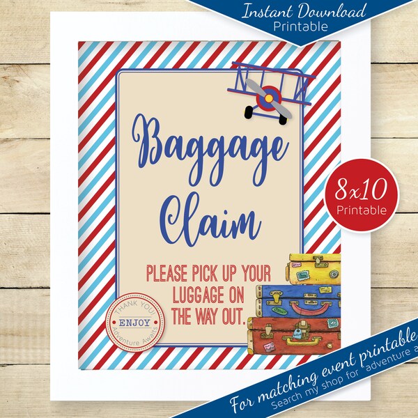 Baggage Claim Sign - Etsy