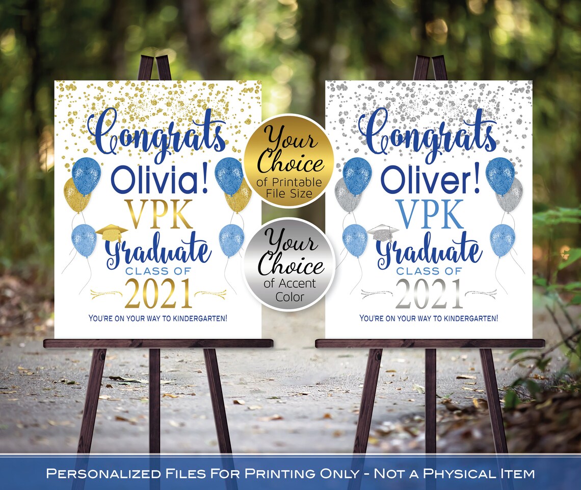 VPK Graduation Celebration Party Personalized Welcome Sign | Etsy