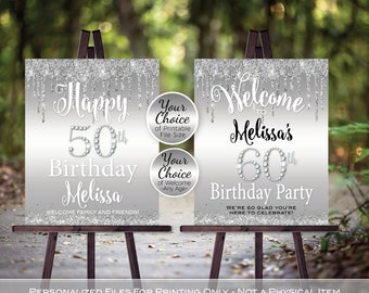 Silver Welcome Sign | Etsy
