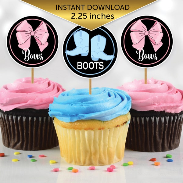 Bow Cupcake Toppers - Etsy