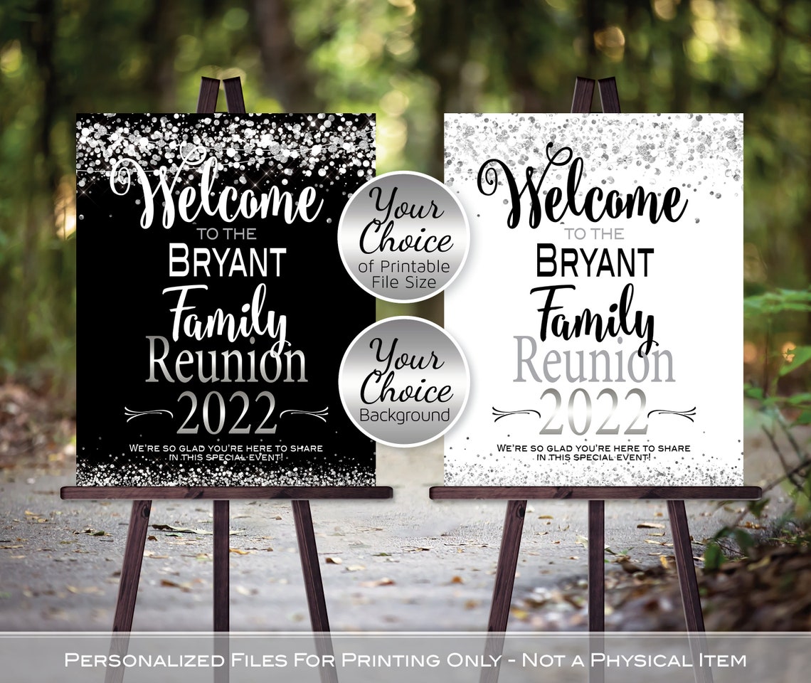 Family Reunion Personalized Welcome Sign Printable File - Etsy