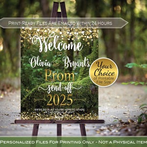 Enchanted Prom Send-off Party Personalized Welcome Sign Printable ...