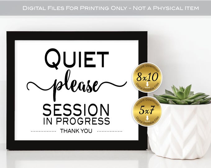 Quiet Please Class in Session, Printable Home Office or School Door ...