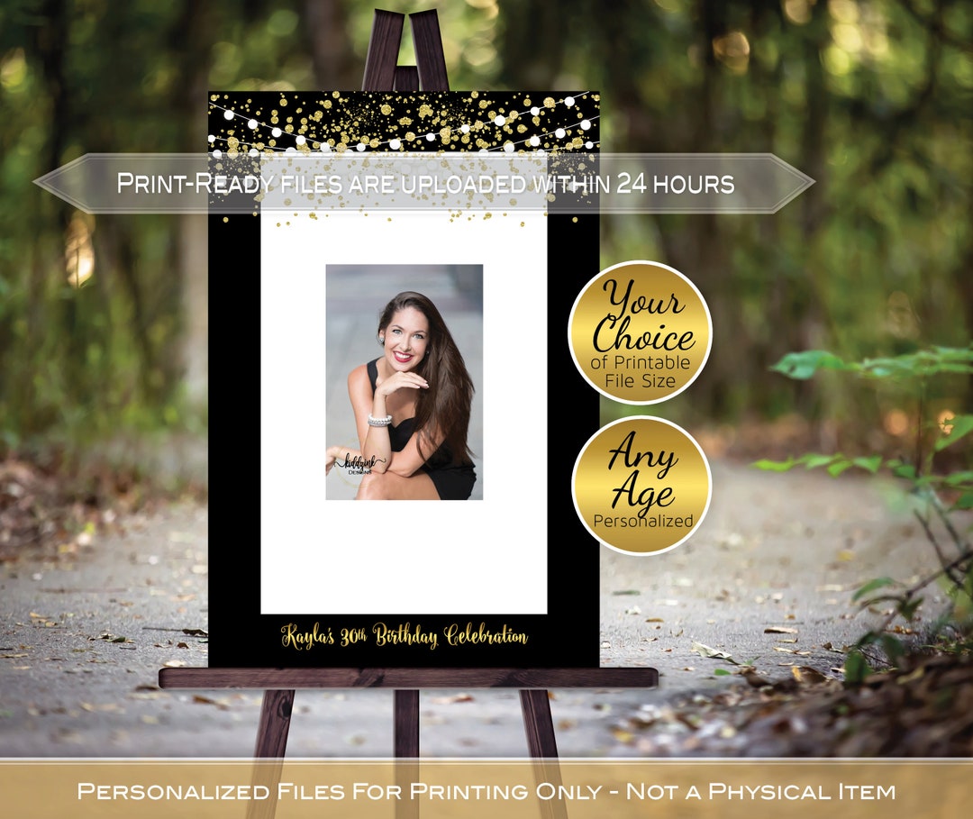 Birthday Guestbook Signature Photo Frame for Signing | Printable ...