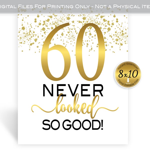 60 Never Looked so Good - Etsy