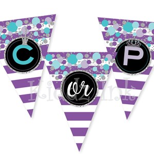 Gender Reveal Prince or Princess Banner Purple Lavender Teal - Etsy