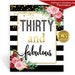 Thirty and Fabulous 30th Birthday 8x10 Table Sign Black - Etsy