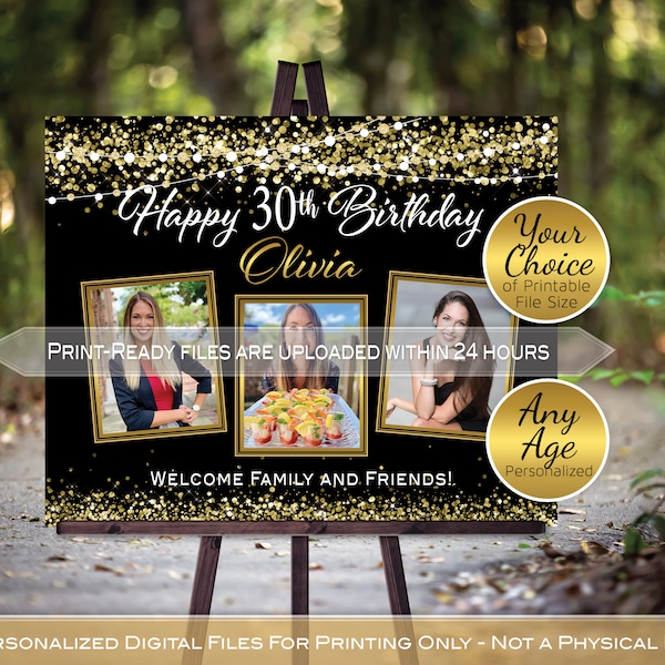 Happy Birthday Landscape Sign - Etsy