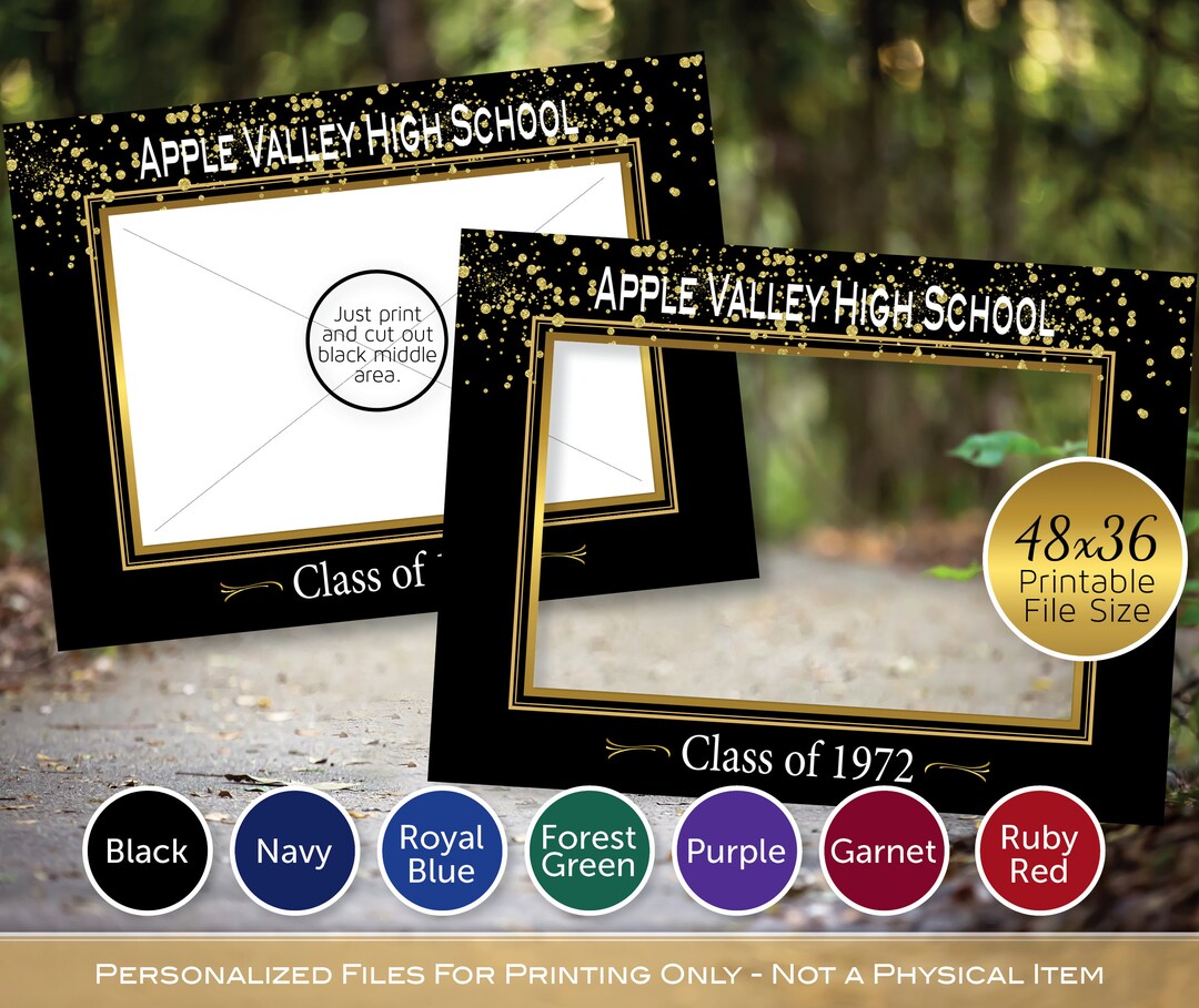 Class Reunion Selfie Photo Sign 48x36 Inch Printable | Any Class of ...