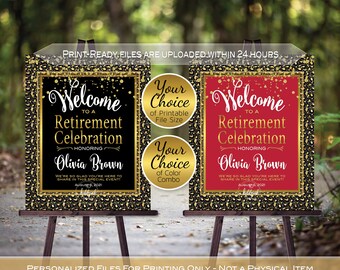 Retirement Party Sign Photo, Retirement Celebration Welcome Board ...