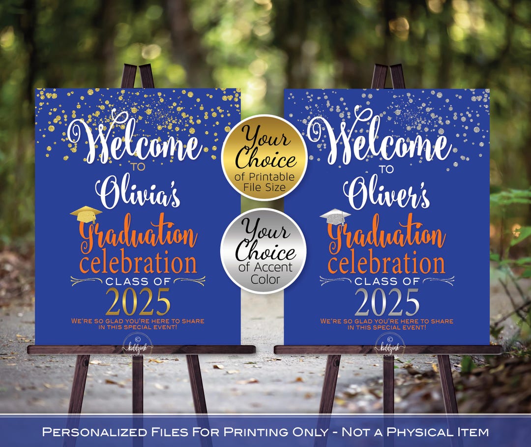 Graduation Celebration Party Personalized Welcome Sign Printable ...