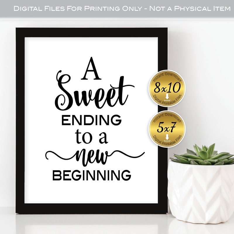 A Sweet Ending to a New Beginning - Etsy