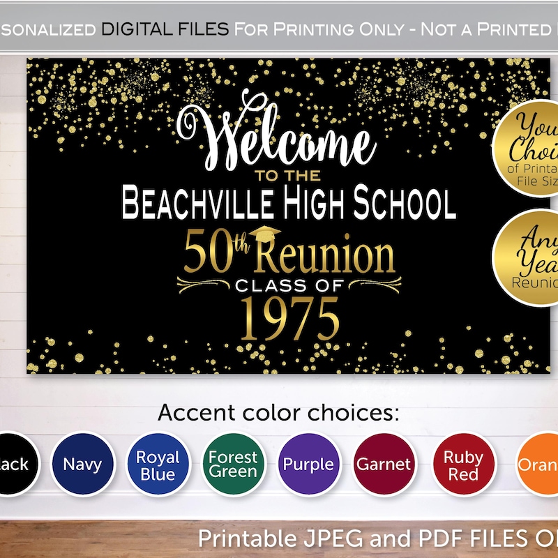 Reunion Banner - Etsy