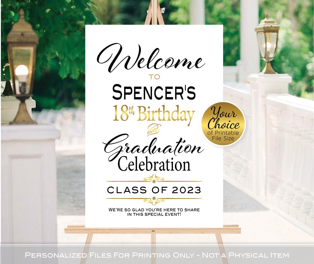 Birthday Graduation Celebration Party Personalized Welcome - Etsy