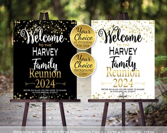 Family Reunion Welcome Sign 2023 Elegant Printed Foam Board or Poster ...
