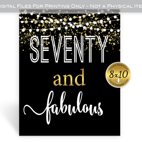 Forty And Fabulous 40th Birthday 8x10 Table Sign Rose Gold Etsy