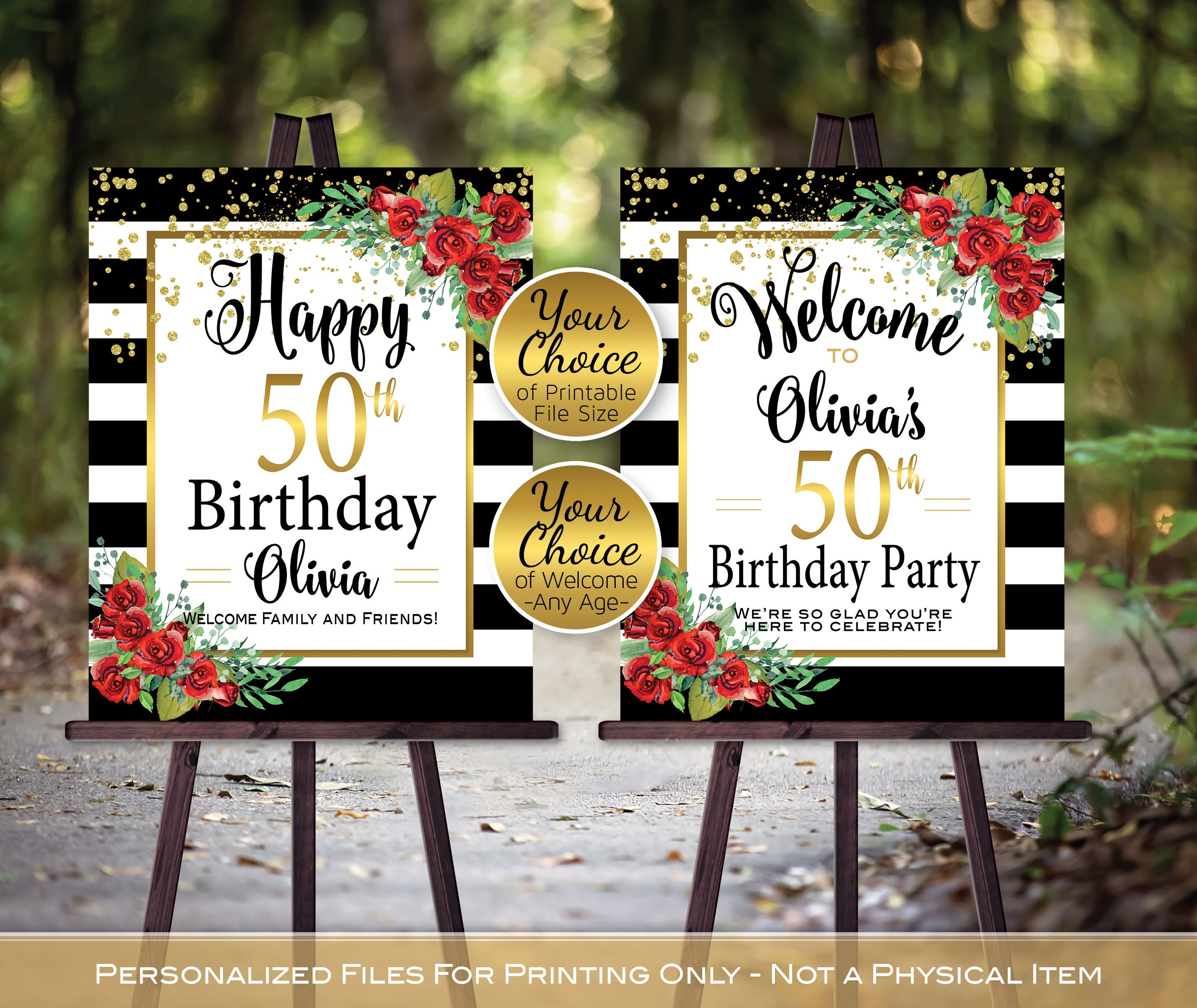 Signs Digital File Only Personalized/Custom Kids Birthday Party Welcome ...