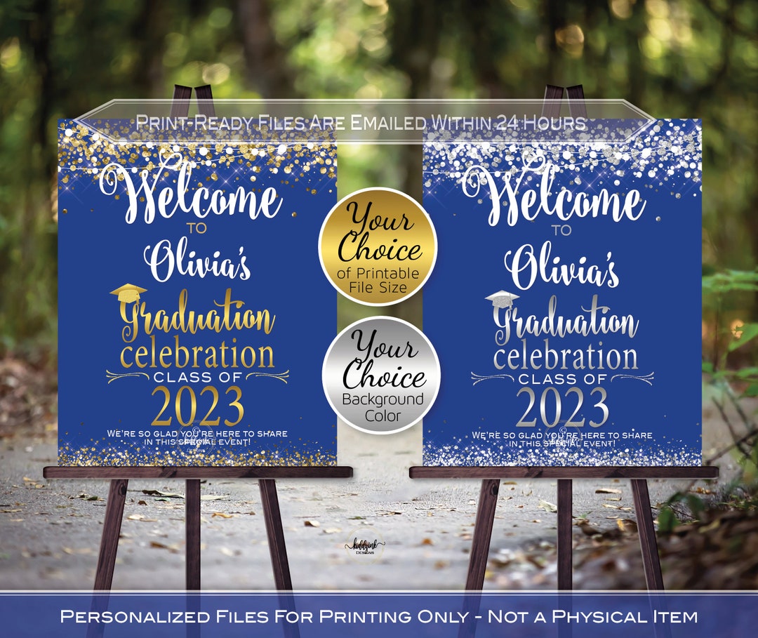 Graduation Celebration Party Personalized Welcome Sign - Etsy