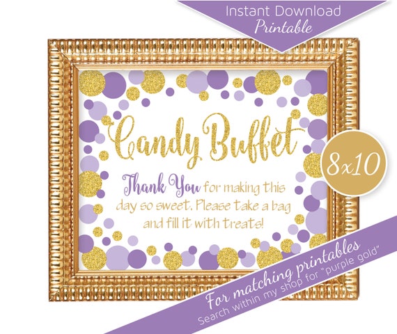 Candy Buffet Table Sign Printable Birthday 8x10 Sign | Etsy