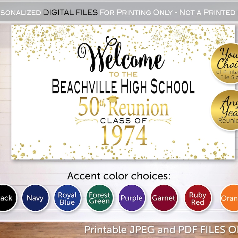 Reunion Banner - Etsy