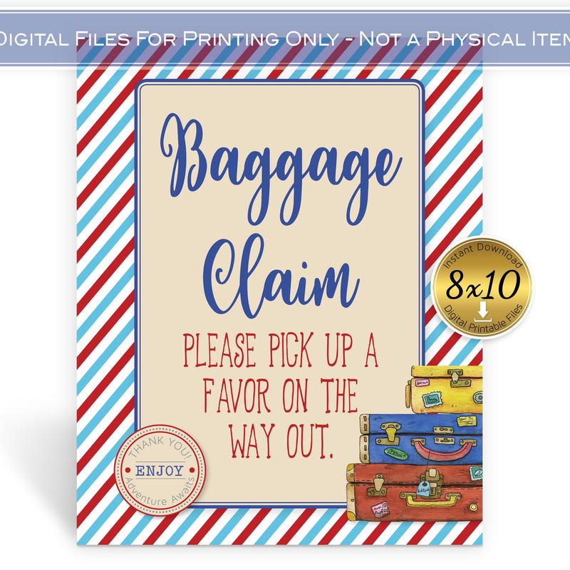 Baggage Claim Sign - Etsy
