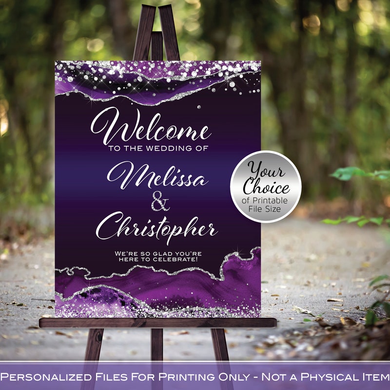 Purple Wedding Sign - Etsy