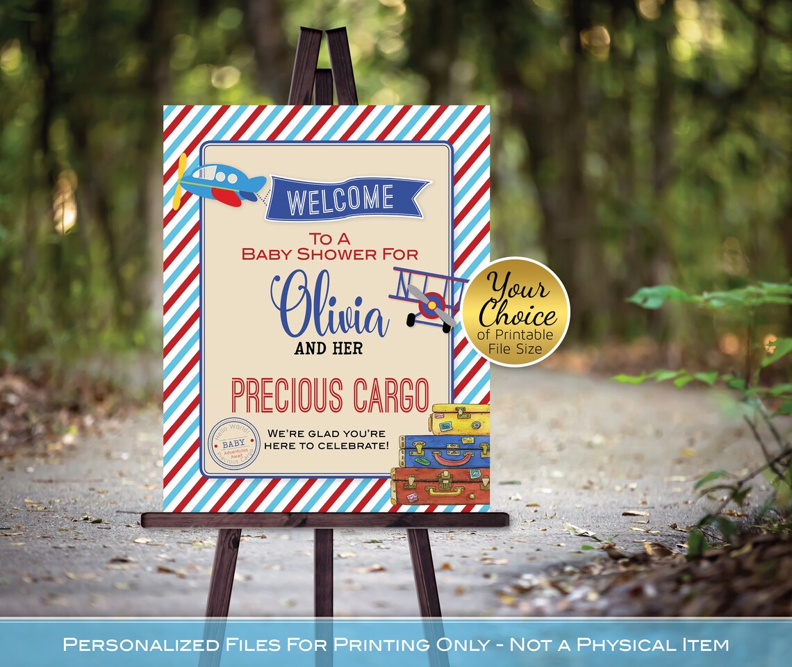 Precious Cargo Baby Shower Welcome Sign Printable Poster | Etsy