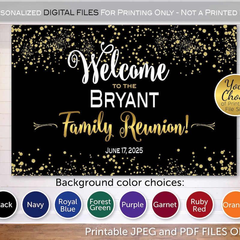 Reunion Banner - Etsy