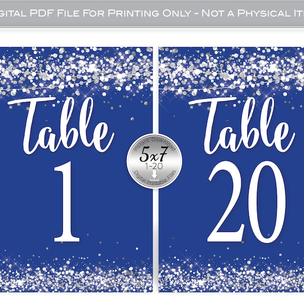 5x7 Table Numbers - Etsy