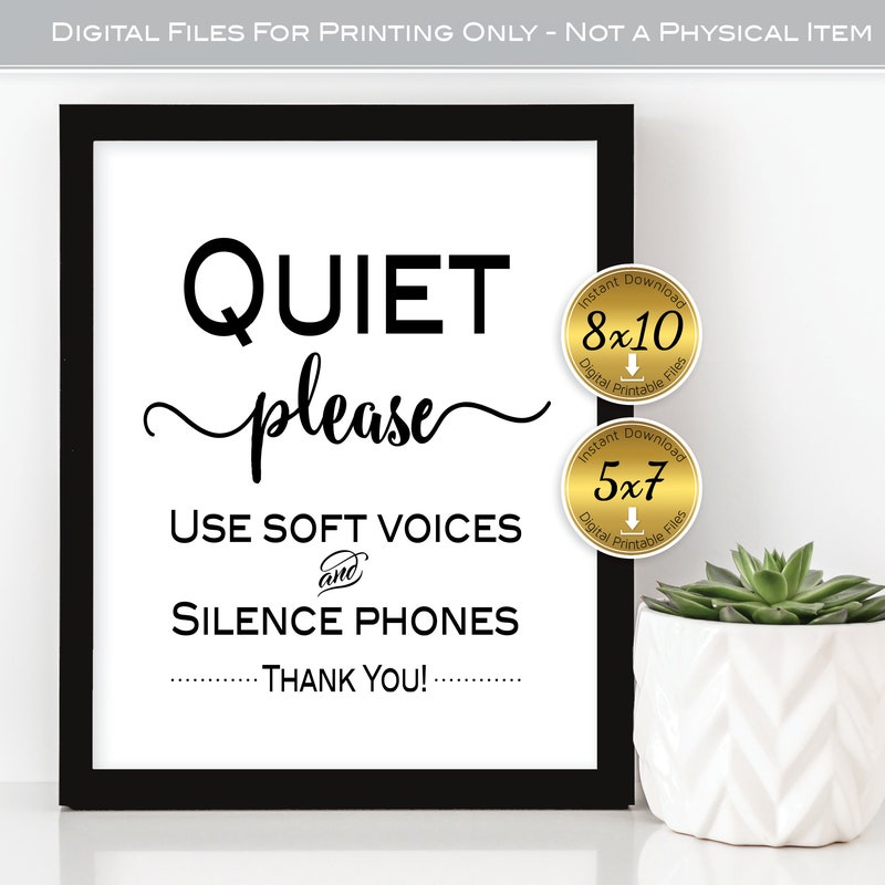Please Silence Cell Phone Signs - Etsy