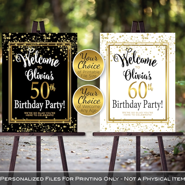 Black Gold Birthday Etsy